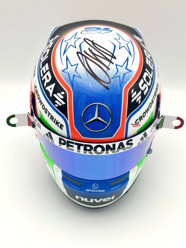 Kimi Antonelli Signed 2025 Season 1:2 Mini Helmet + Upgrades - The ...